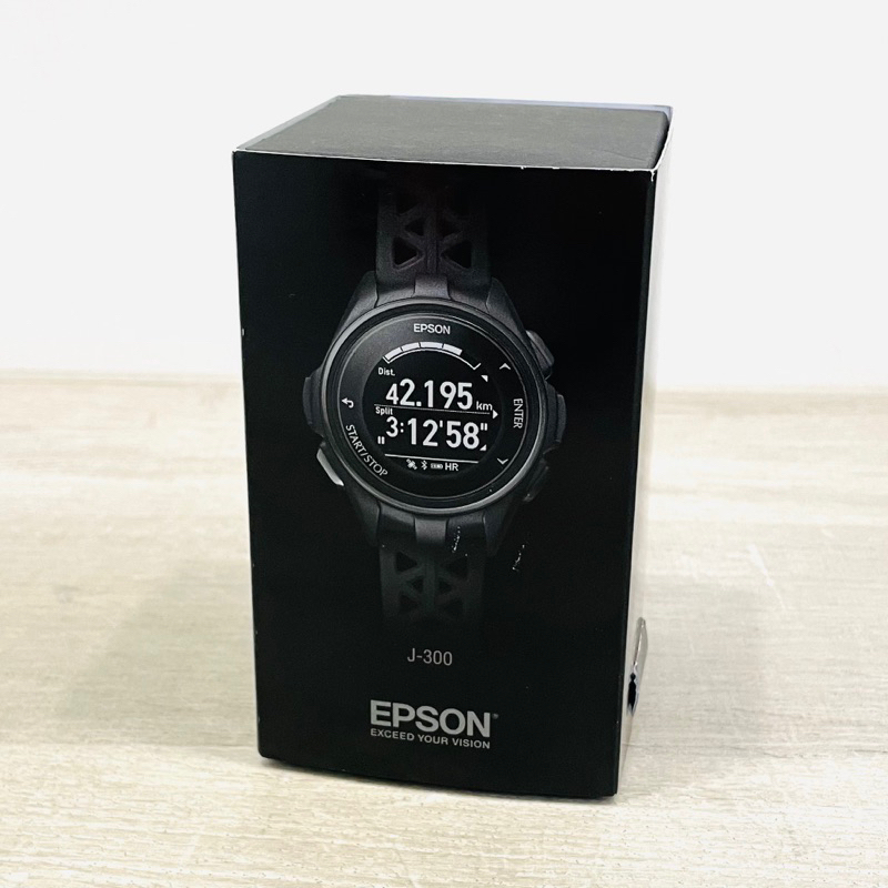 EPSON WristableGPS J-300 全能鐵人教練/運動錶/智能/三鐵/3c/收藏/GPS/心率監測 | 蝦皮購物