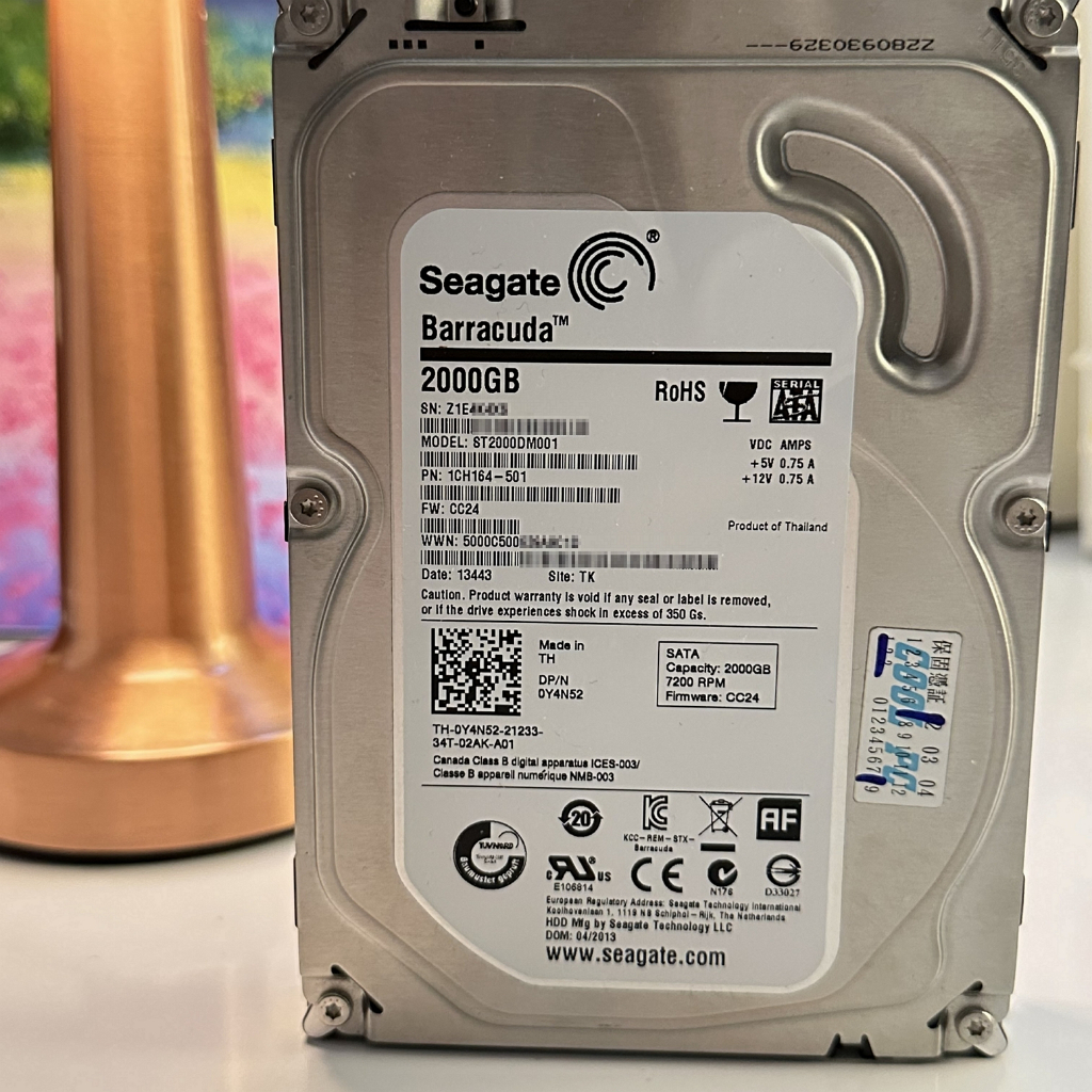 Seagate 希捷 Barracuda 2000GB 3.5吋 硬碟 ST2000DM001 | 蝦皮購物