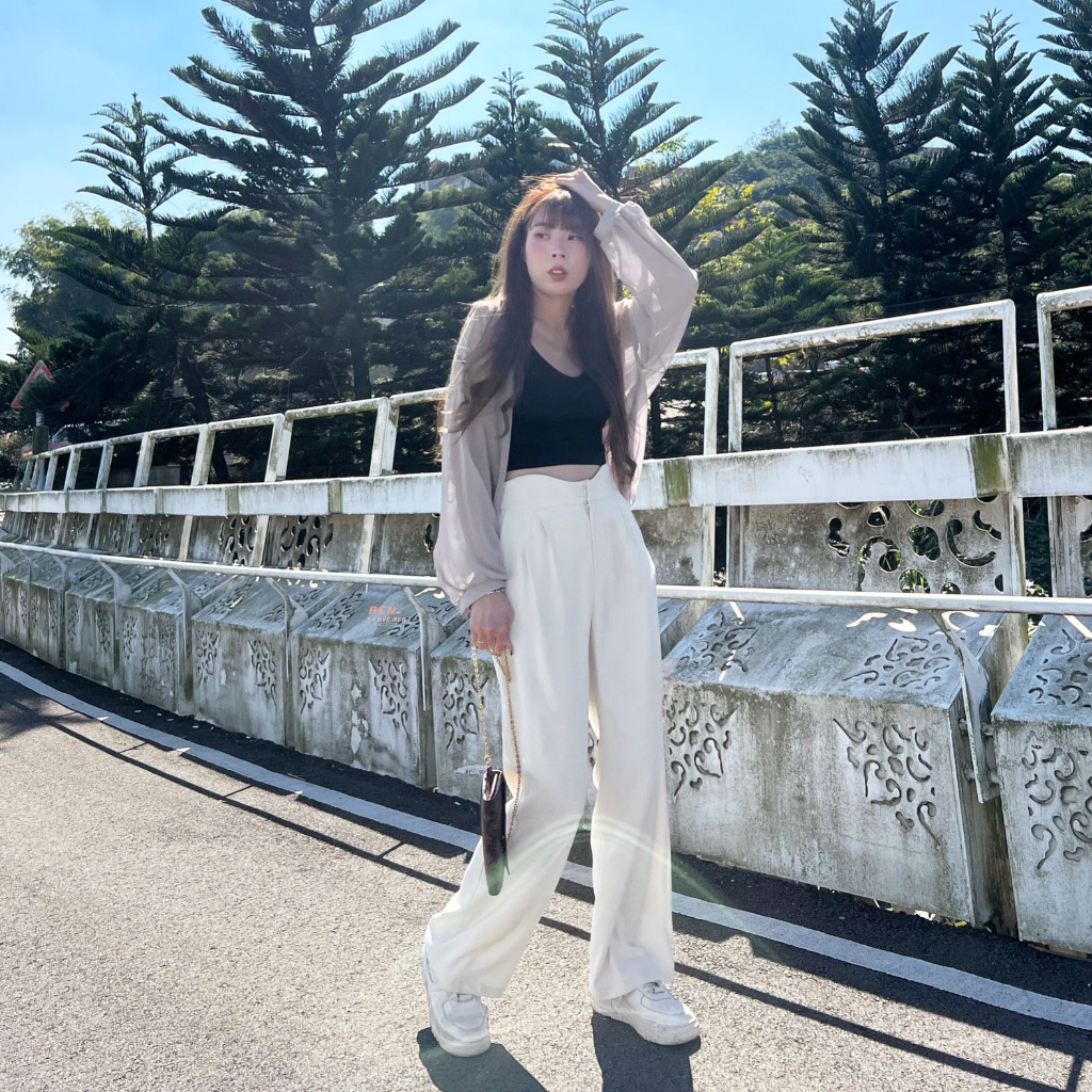 歐膩的蜜糖西裝寬褲 單釦瘦腰設計 BENBEN《EL- 6076》現貨 | 蝦皮購物