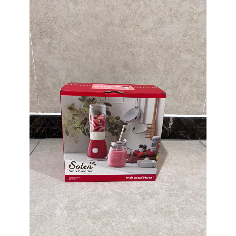 全新現貨 日本Recolte麗克特 Solo Blender Solen 復古果汁機 蘋果紅 | 蝦皮購物