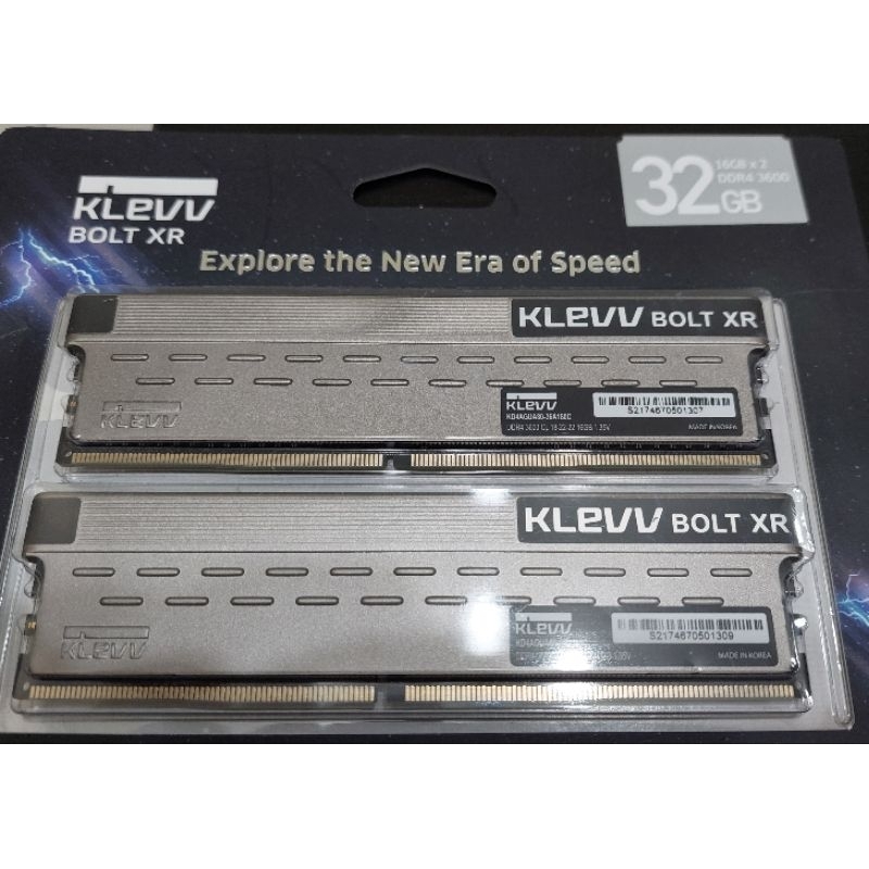 KLEVV 科賦 BOLT XR DDR4 3600 16G×2 超頻記憶體 二手良品 | 蝦皮購物