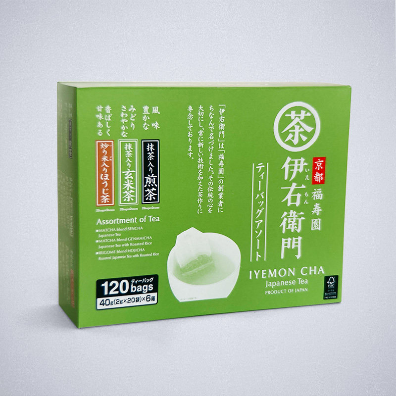 1203出貨⧓日本 京都福壽園 伊右衛門 日式煎茶 玄米茶 焙茶 茶包 120袋入 蝦皮購物