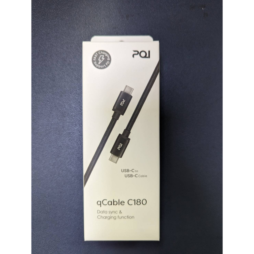PQI qCable C180 USB-C to C 180公分編織快充線 恆星黑 (交換禮物) | 蝦皮購物