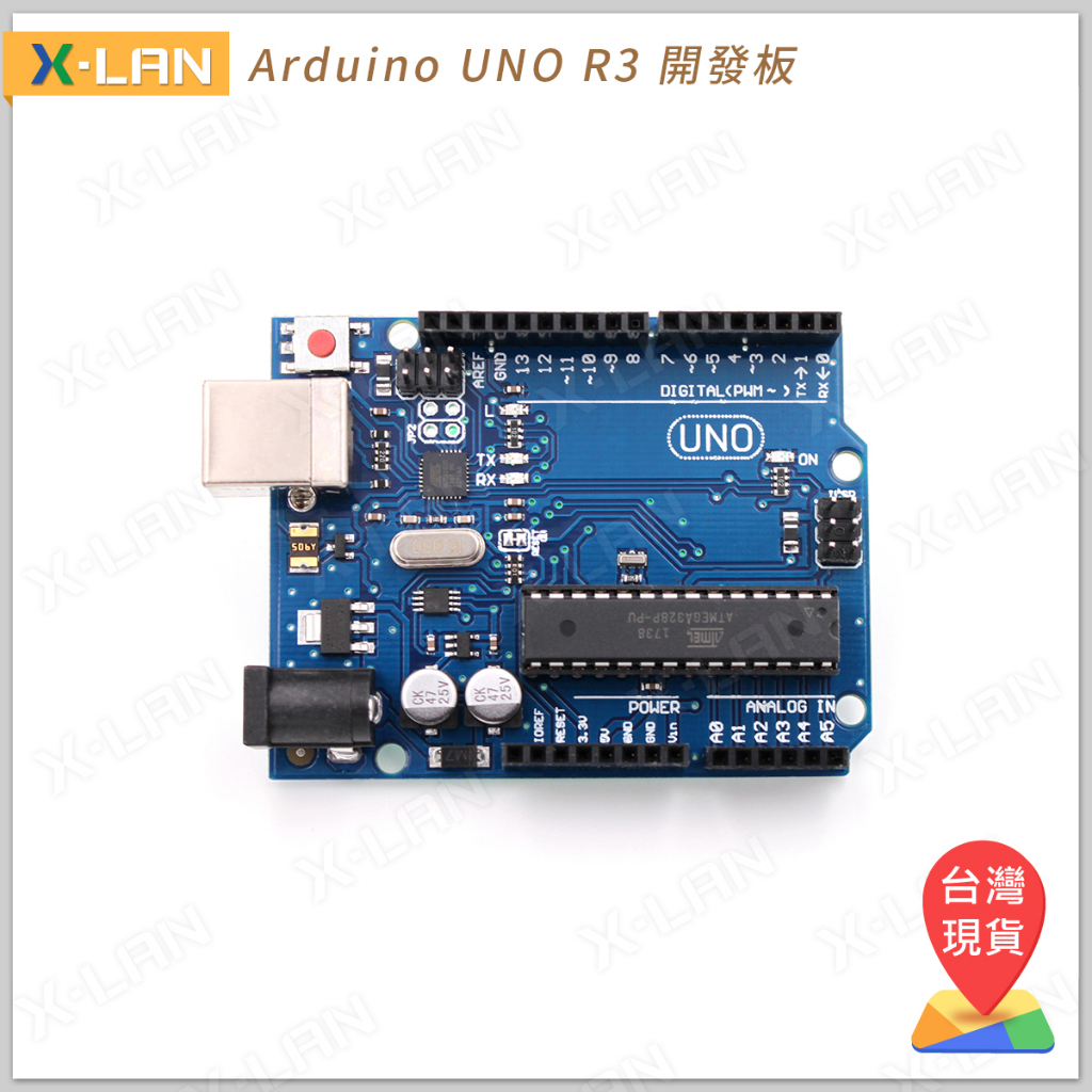 [X-LAN] Arduino UNO R3 ATMega 16U2 開發板 原廠晶片 送USB線與基礎教程 | 蝦皮購物