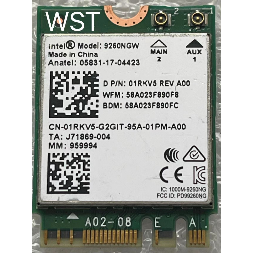 Intel AC 9260 無線網卡 藍芽5.0 5G 1.73Gbps 網卡 | 蝦皮購物