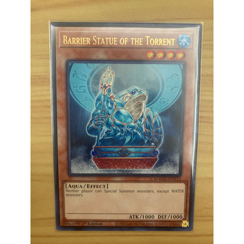 遊戲王 MAGO-EN112 美英一刷 金字 普卡 Barrier Statue of the Torrent | 蝦皮購物
