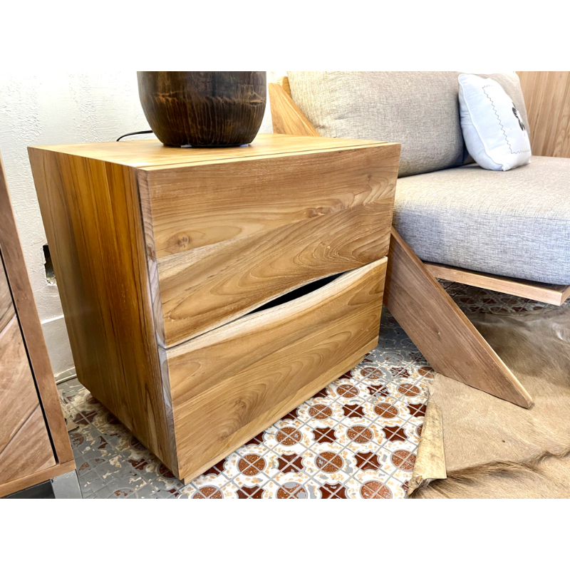全新品 柚木床邊櫃 邊桌 L60 W40 H55 cm --Teak Side Cabinet | 蝦皮購物