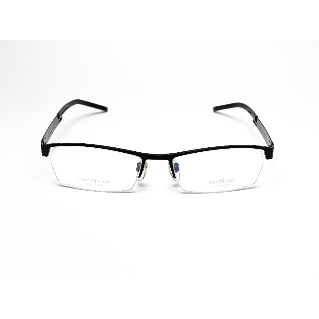 【全新特價】odbo 鈦金屬光學眼鏡鏡框 1178 C1D 亮黑色 輕量化無螺絲設計 | 蝦皮購物