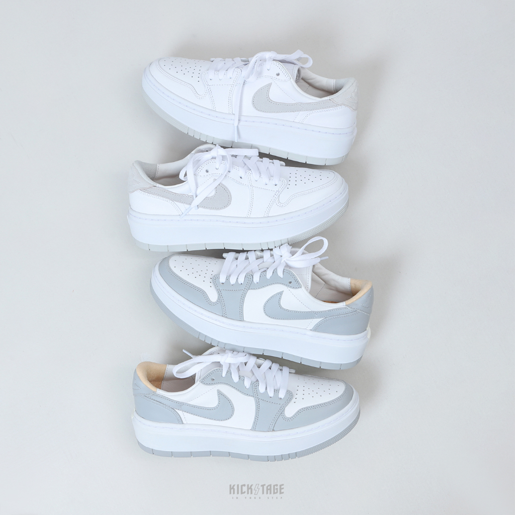 AIR JORDAN 1 LOW LV8D 白灰色 全白灰勾 厚底 增高 休閒鞋 AJ1 女鞋【DH7004-100】 | 蝦皮購物