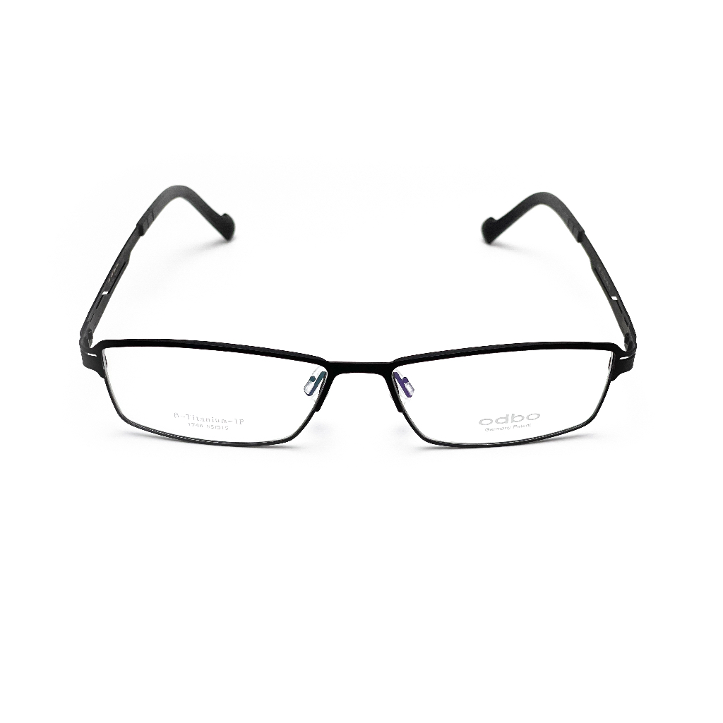 【全新特價】odbo 鈦金屬光學眼鏡鏡框 1748 C1 消光黑 輕量化無螺絲設計 | 蝦皮購物