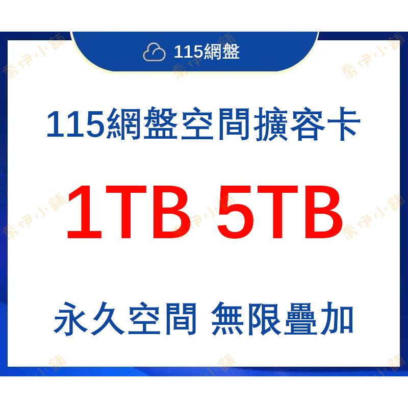 【115網盤】 永久空間擴容卡 1T 5T 可刷卡 蝦幣5%回饋 | 蝦皮購物