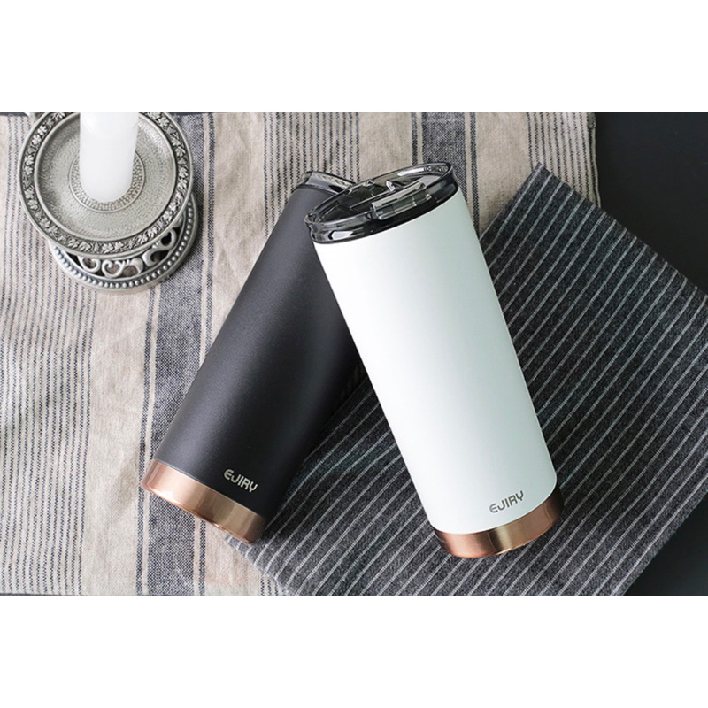 韓國🇰🇷 Ejiry 保溫杯 不鏽鋼 隨行杯 吸管杯 霧面 防漏 600ml | 蝦皮購物