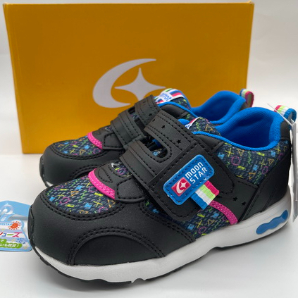 《日本Moonstar》休閒布鞋 3E系列機能款-黑/符號(14-21.0cm)C21465322FW | 蝦皮購物