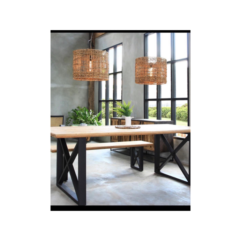 新設計商品 香蕉纖維製吊燈 - Abaca Lamp Shade Dia 45/H35 Cm | 蝦皮購物