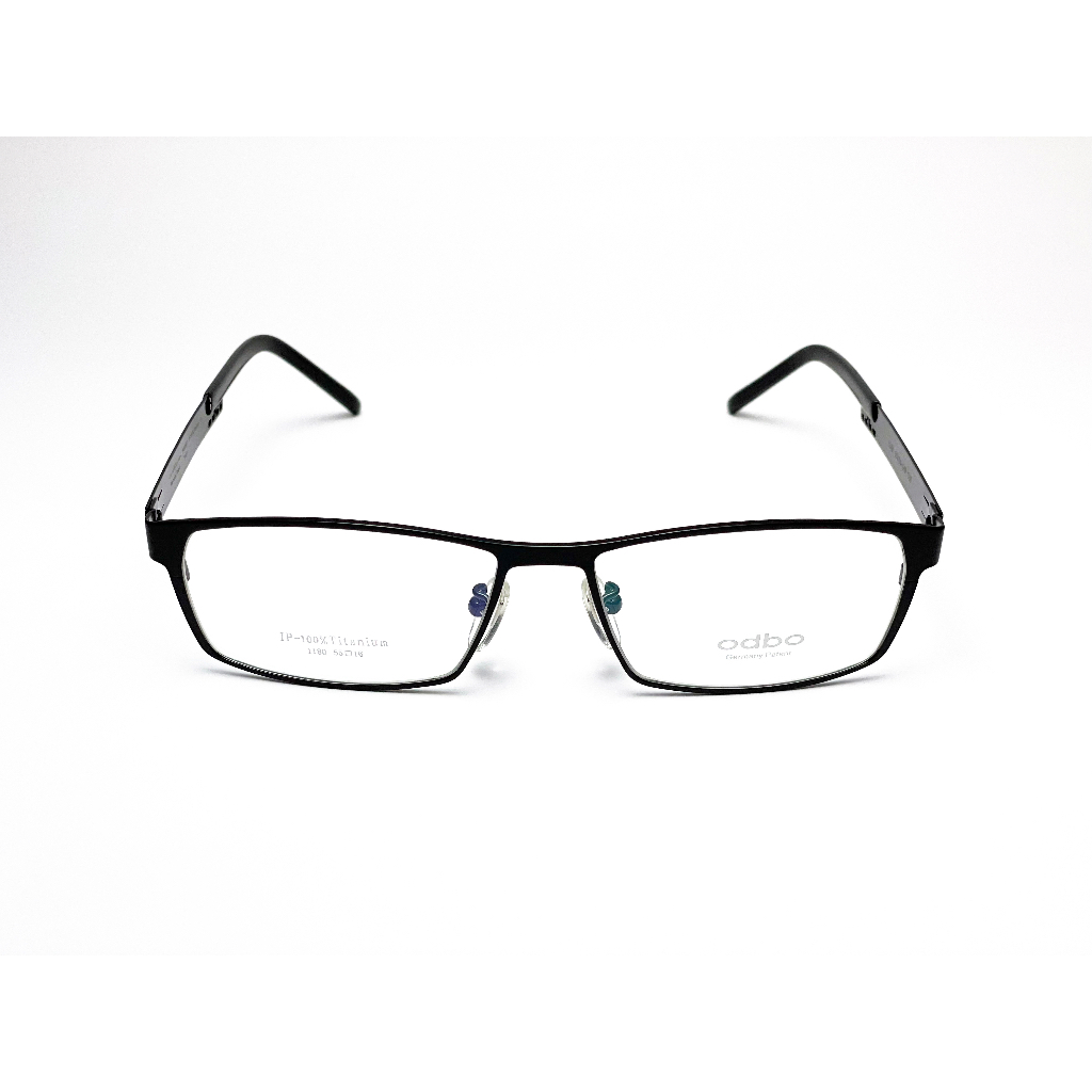 【全新特價】odbo 鈦金屬光學眼鏡鏡框 1180 C1D 亮黑色 輕量化無螺絲設計 | 蝦皮購物