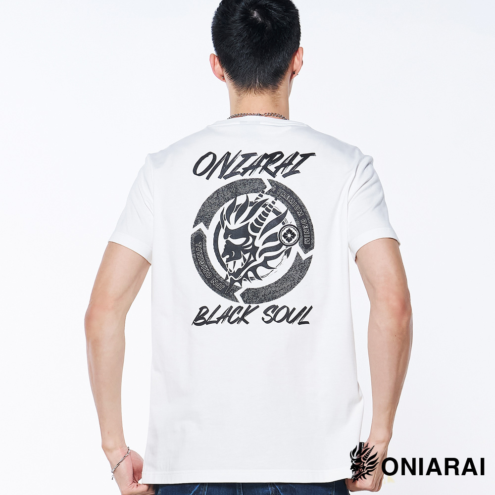 BLUE WAY 鬼洗 ONIARAI - 男款 闇光箭頭LOGO短TEE(白) | 蝦皮購物