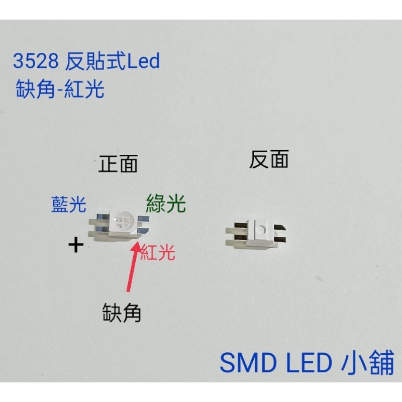 [SMD LED 小舖]3528 6028 RGB 反貼式LED 共陽 (機械鍵盤) | 蝦皮購物