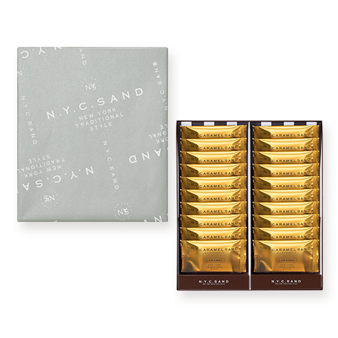 週週採購 日本超人氣N.Y.C SAND 巧克力焦糖夾心餅乾 NYC伴手禮NY CARAMEL SAND | 蝦皮購物