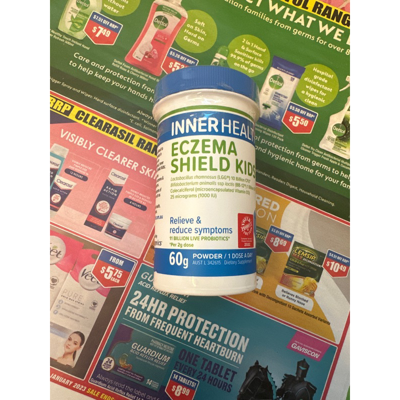 澳洲 inner health skin shield eczema kids 濕疹盾兒童益生菌妙可適 LP33鼻子過敏 | 蝦皮購物