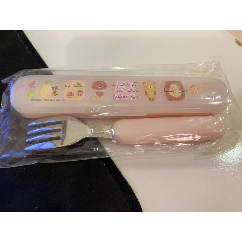 Anano cafe 日本製 兒童 叉子 粉色 未拆封 | 蝦皮購物