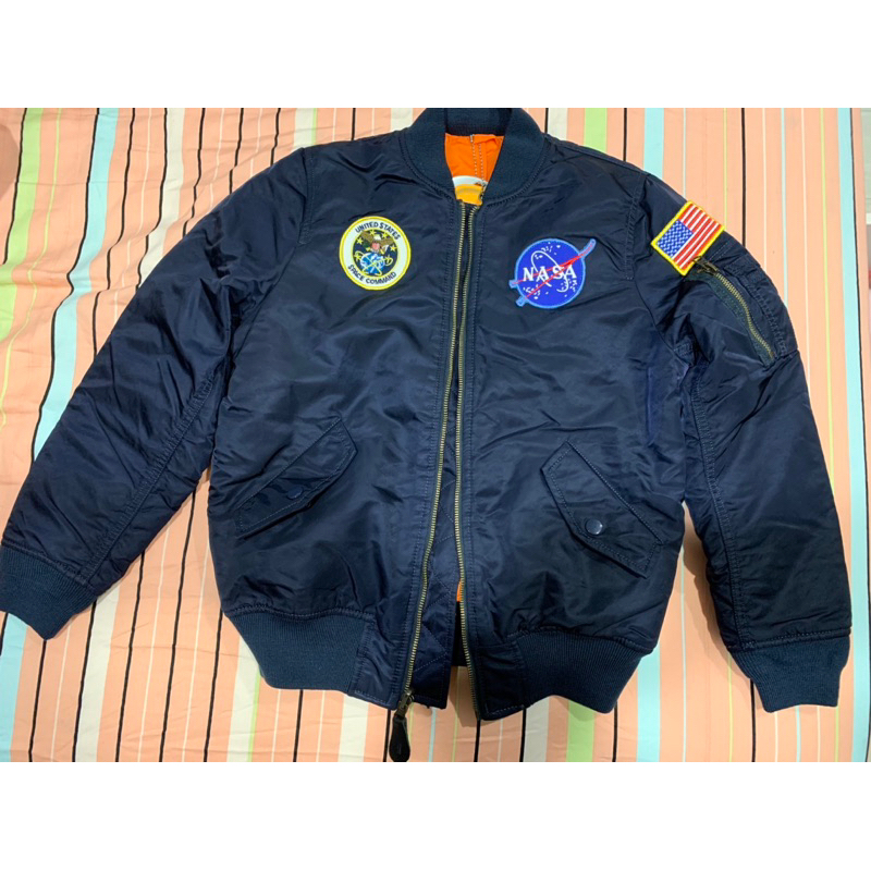 Alpha industries ma1 NASA青年款YM號 海軍藍 140cm男童 或是瘦小女生可穿 | 蝦皮購物