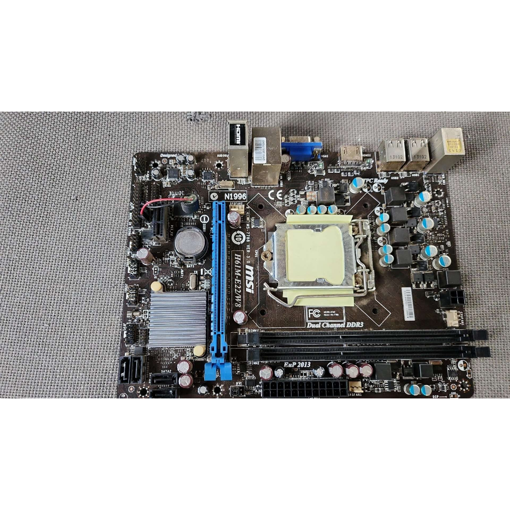 含稅 HDMI故障 微星 H61M-E22/W8 1155 附檔版 保固一個月 02M043 | 蝦皮購物