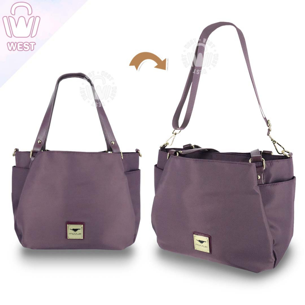 (台灣現貨)mizzue品牌 多層托特包 厚磅尼龍 輕巧斜背包 側背包 防水女包 肩背包 韓版 多色可選 59912-2 | 蝦皮購物