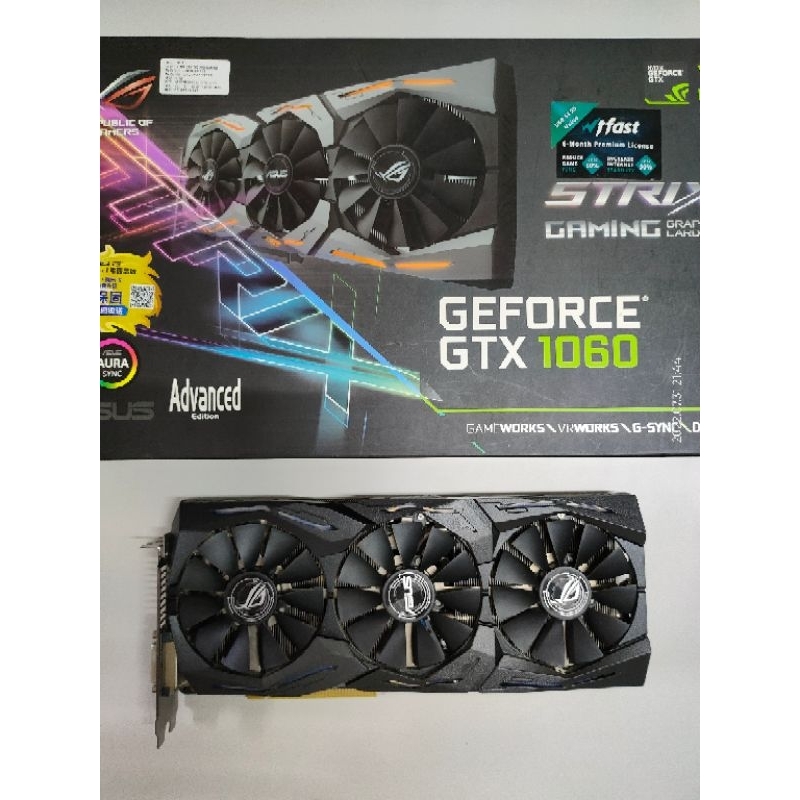 本人自用 華碩 ROG Strix GTX1060 6G 三風扇 | 蝦皮購物