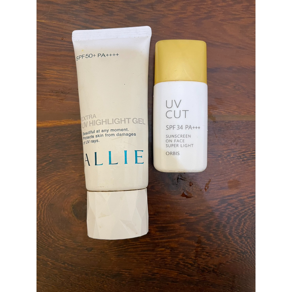 ORBIS 透妍潤色隔離霜 極清爽型 + ALLIE EX UV高效防曬水凝乳 90g 各約 8成量 | 蝦皮購物
