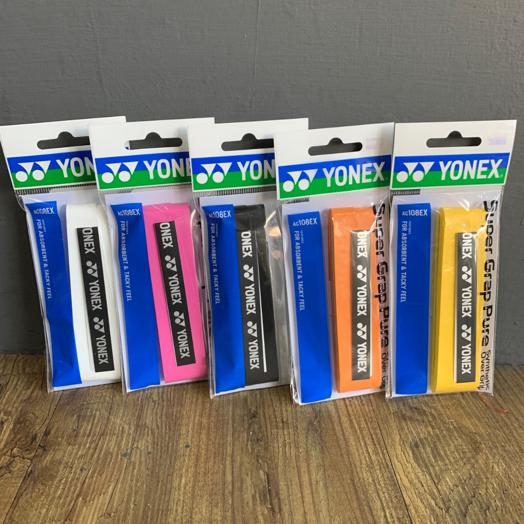 【英明羽球】YONEX 優耐克 握把布 止滑 AC108EX (桃/白/黑/黃/橘) | 蝦皮購物