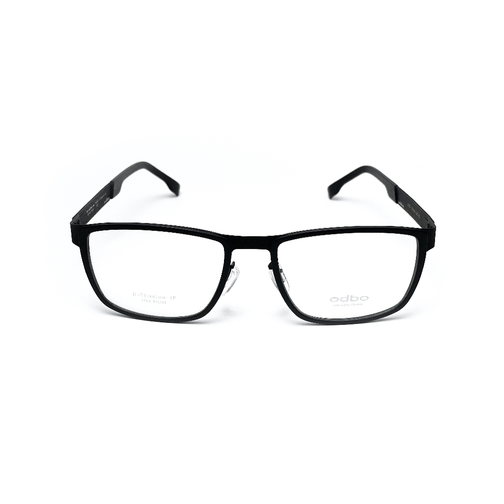 【全新特價】odbo 鈦金屬光學眼鏡鏡框 1763 C1 消光黑 輕量化無螺絲設計 | 蝦皮購物