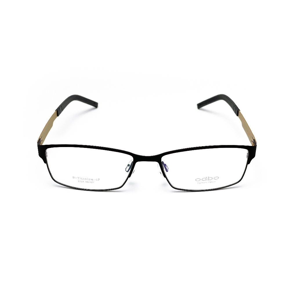 【全新特價】odbo 鈦金屬光學眼鏡鏡框 1718 C16 消光黑金色 輕量化無螺絲設計 | 蝦皮購物
