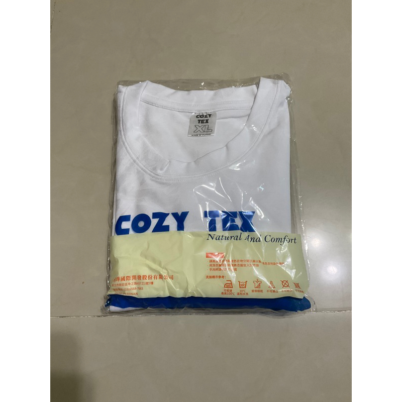 全新品 COZY TEX 男 長袖 T恤 內搭衣 保暖衣 XL號 束口 圓領 台灣製 白色 台灣製 | 蝦皮購物