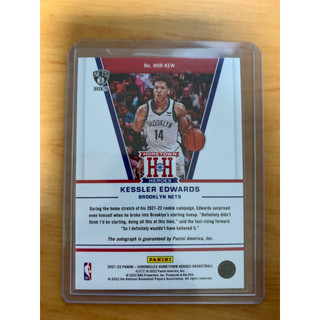 限量149 編年史 KESSLER EDWARDS RC 簽名 新人 籃網 NBA 球員卡 | 蝦皮購物