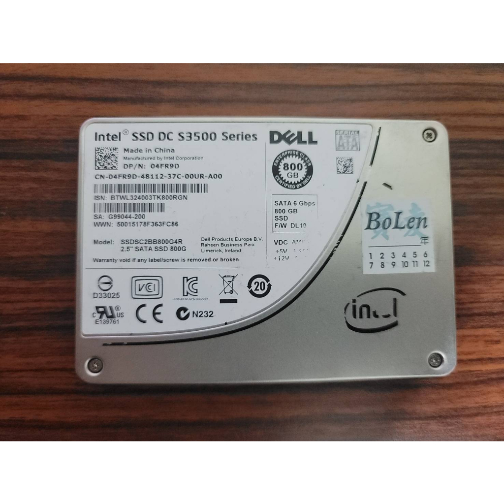 Intel SSD DC S3500 series 800GB 二手企業級SSD | 蝦皮購物