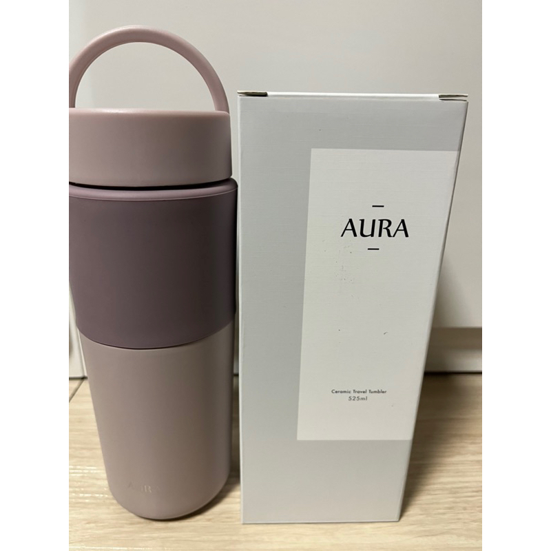 AURA 隨行提手真陶瓷保溫杯525ml（紫色） | 蝦皮購物