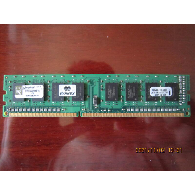 金士頓記憶體Kingston DDR3 1333 1GB 1G KVR1333D3N9/1G/單面/寬版 | 蝦皮購物