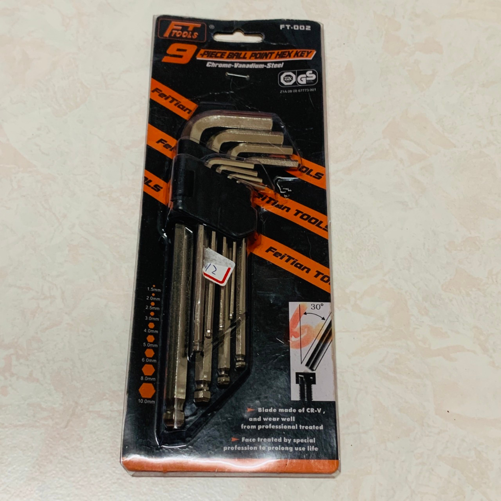 [沐沐屋]FT TOOLS 球型扳手 九件組 內六角扳手^0223 | 蝦皮購物