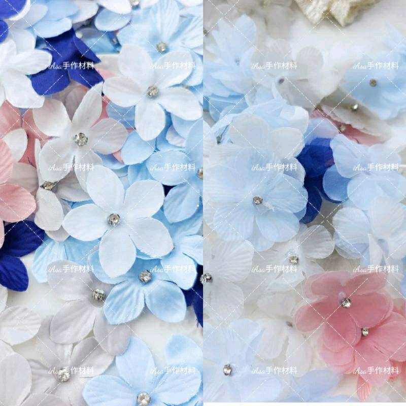 10裝《iAsa愛莎の》手作材料 水鑽雙層紗立體花片花朵DIY婚紗禮服頭飾帽飾手工花朵 | 蝦皮購物