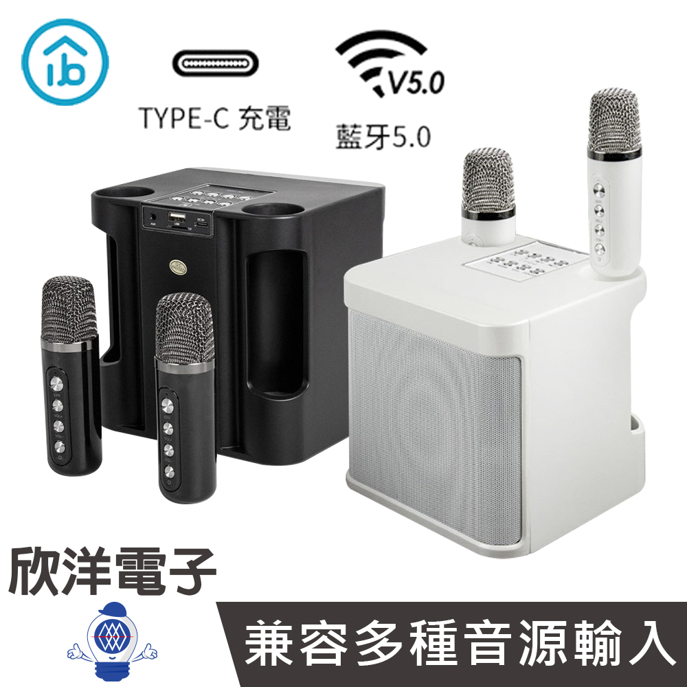 Aibo 無線麥克風組 雙人對唱行動ktv 藍牙喇叭無線麥克風組 La Bt Lx22 便攜行動ktv組合 適用露營 蝦皮購物