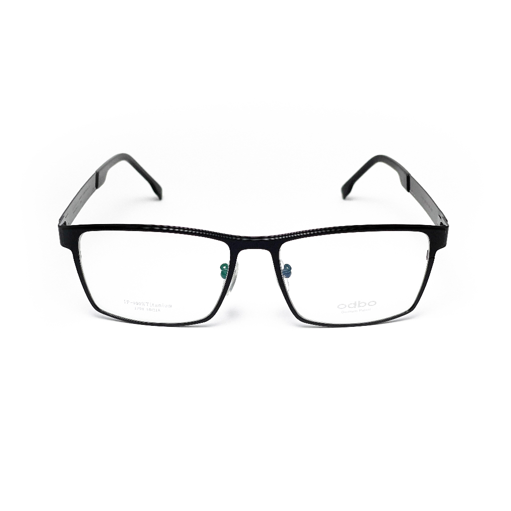 【全新特價】odbo 鈦金屬光學眼鏡鏡框 1798 C1D 亮黑色 輕量化無螺絲設計 | 蝦皮購物