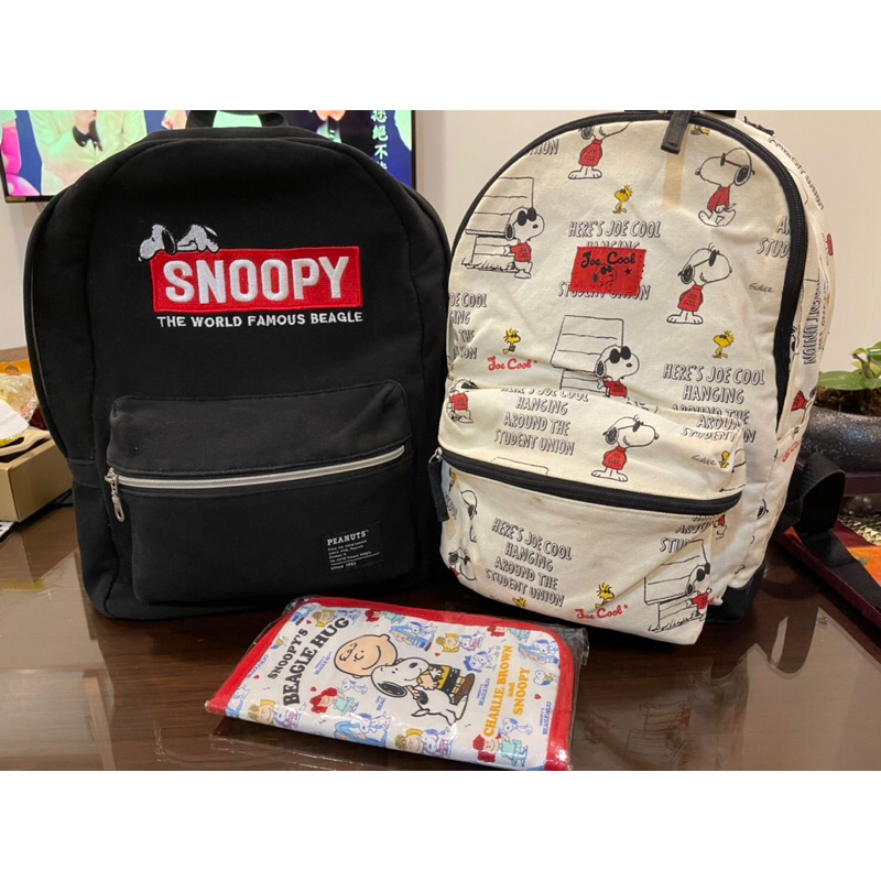 Snoopy Joe Cool 白色後背包 | 蝦皮購物