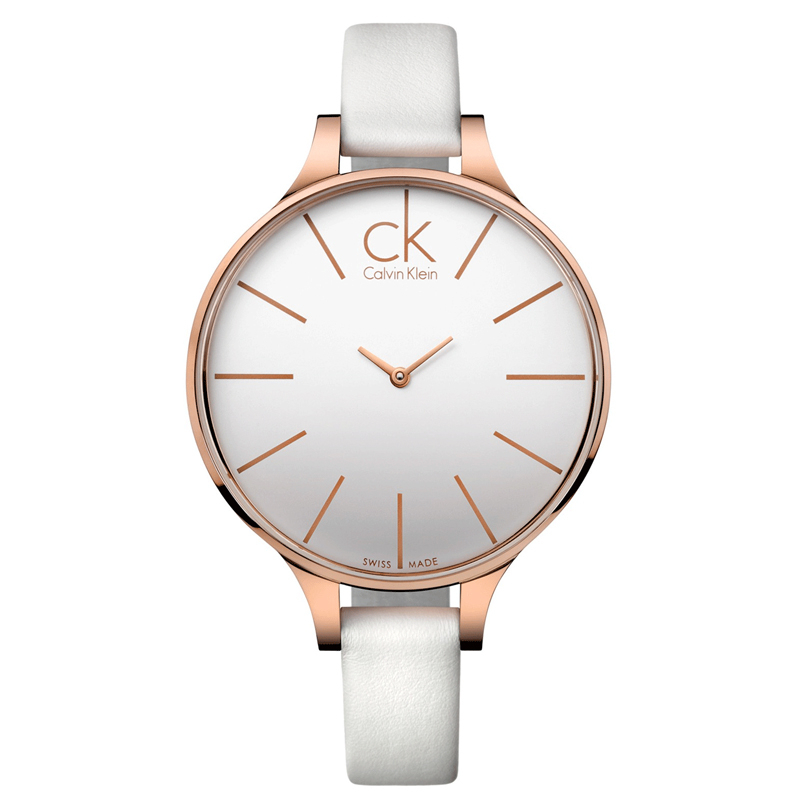 Calvin Klein CK 極簡大錶徑弧型玫瑰金腕錶 K2B23601 | 蝦皮購物