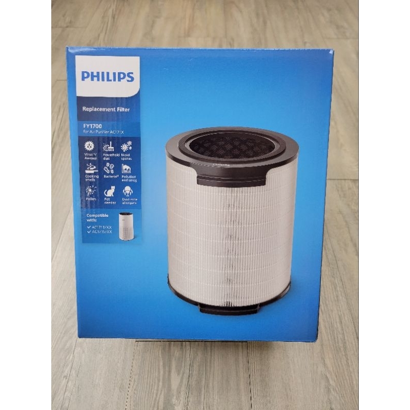 便宜售 全新 飛利浦 奈米級勁護濾網 (FY1700/30) 適用型號：AC1715 / AC1711 白小奈 | 蝦皮購物