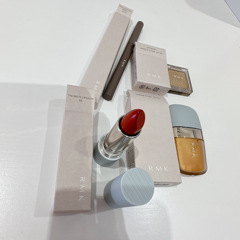 RMK 不設限眼影 EX03/暮光柔霧口紅05/立體深邃眼線筆EX01/經典水感眼蜜 EX01限量 | 蝦皮購物