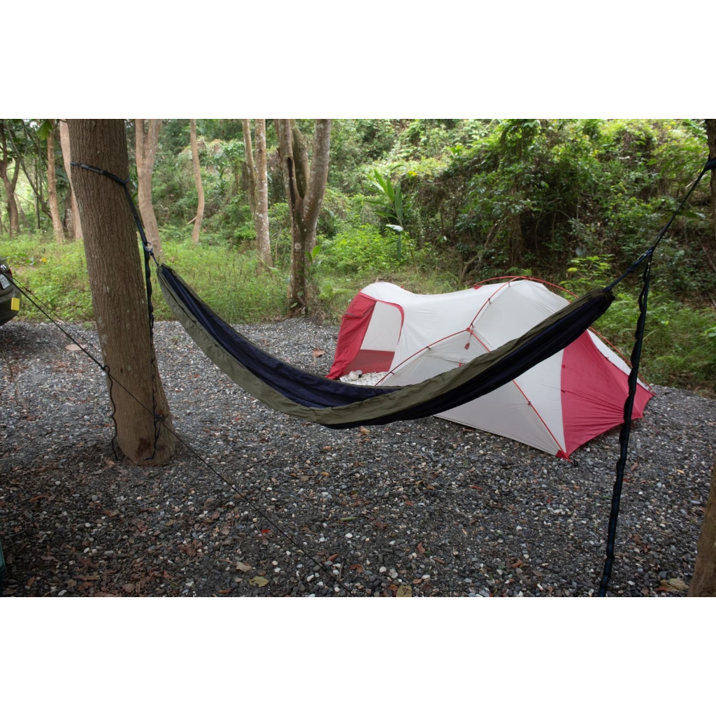 【露營．裝備出租】ENO DoubleNest Hammock 雙人吊床 藍/橄欖綠 | 蝦皮購物
