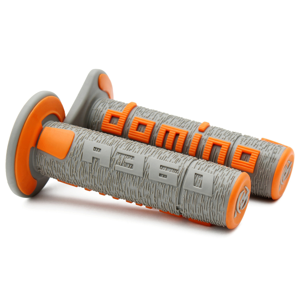 【德國Louis】Domino A360 越野摩托車握把 灰橘配色 摩托車橡膠握把套越野車手把滑胎車把手30101142 | 蝦皮購物