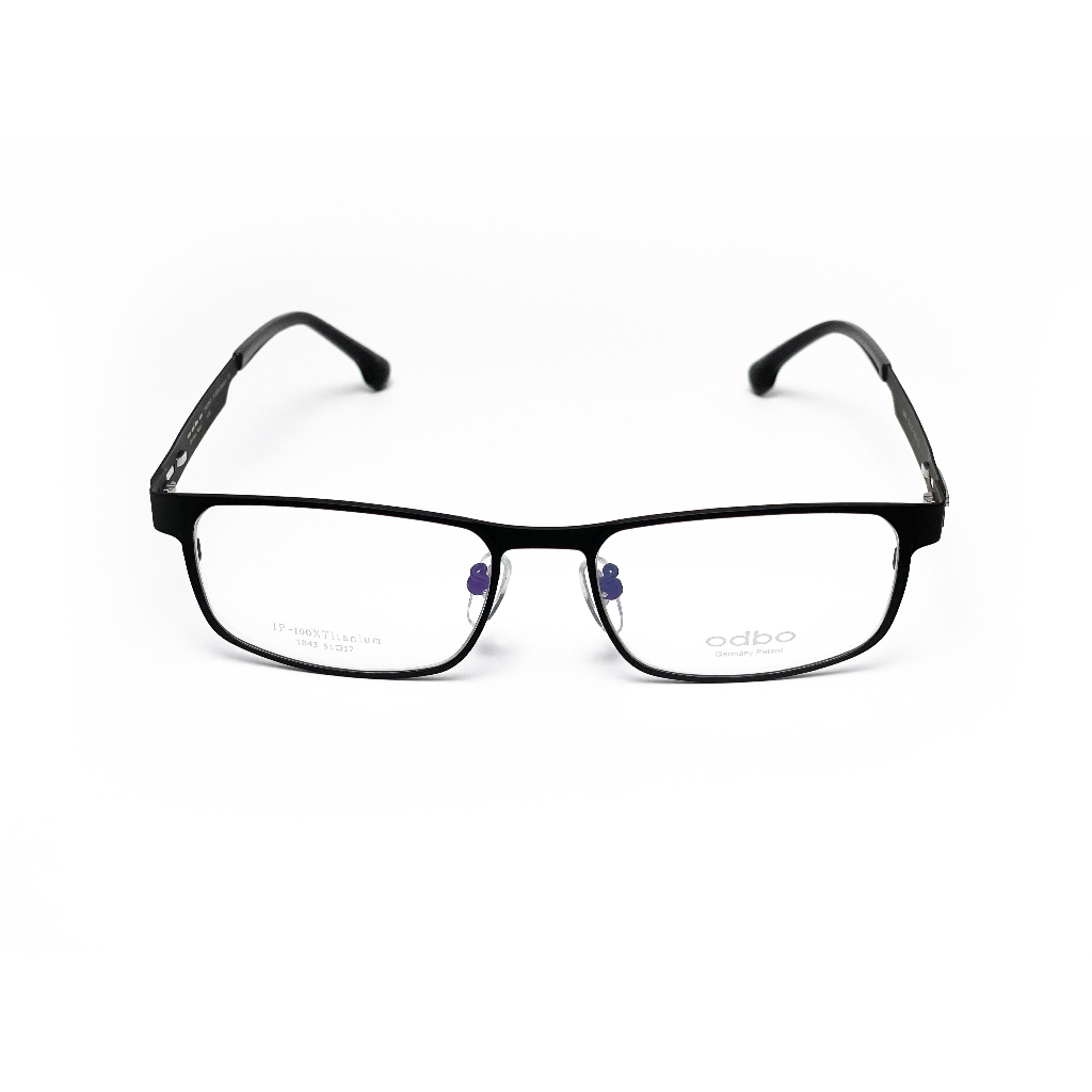 【全新特價】odbo 鈦金屬光學眼鏡鏡框 1843 C1 消光黑 輕量化無螺絲設計 | 蝦皮購物