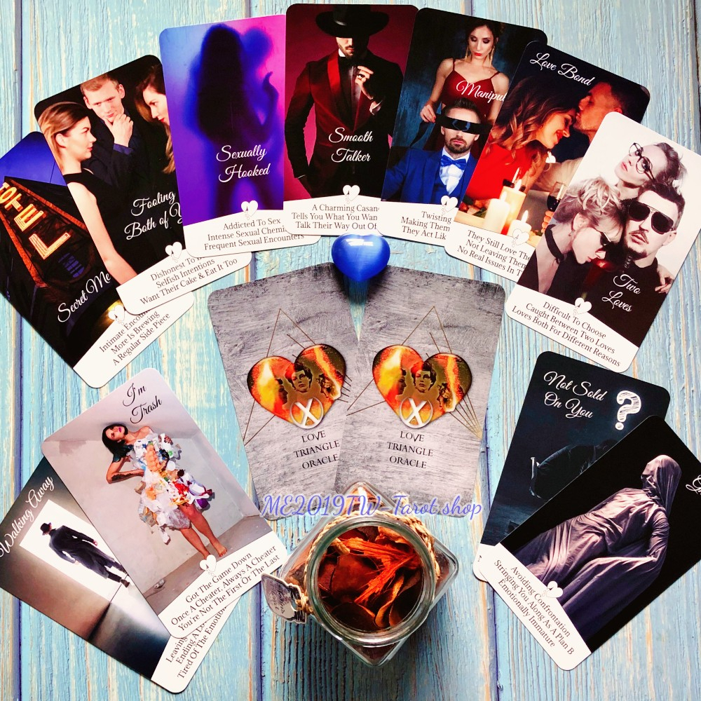 【me2019tw正版進口】LOVE TRIANGLE Oracle Deck三角戀愛關係指引卡情侶兩性神諭卡私人牌卡 | 蝦皮購物