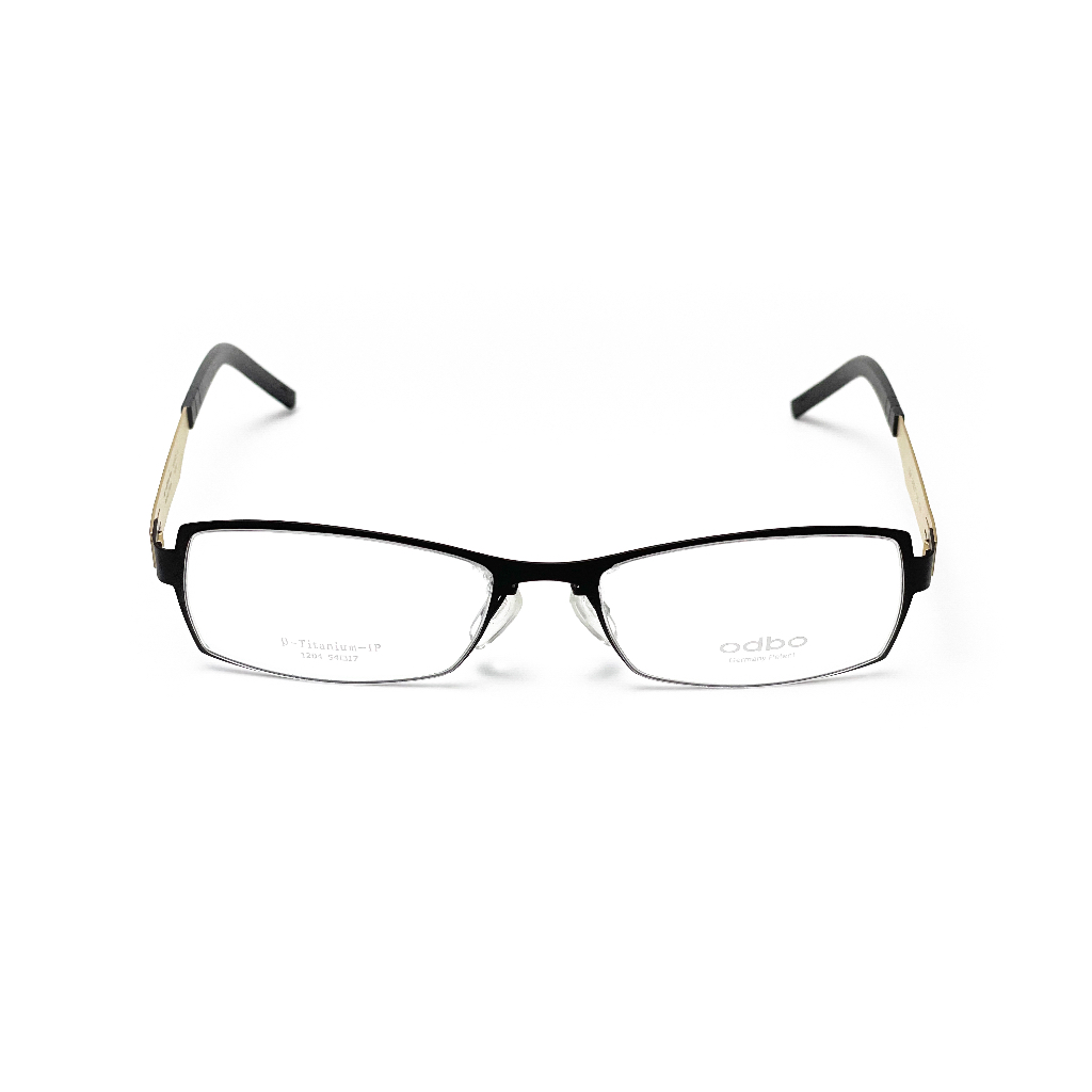 【全新特價】odbo 鈦金屬光學眼鏡鏡框 1204 C16 消光黑金色 輕量化無螺絲設計 | 蝦皮購物